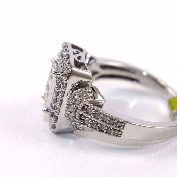 Jewelry | Princess Cut Diamond Invisible Ring 14k Wg 11ct | Poshmark